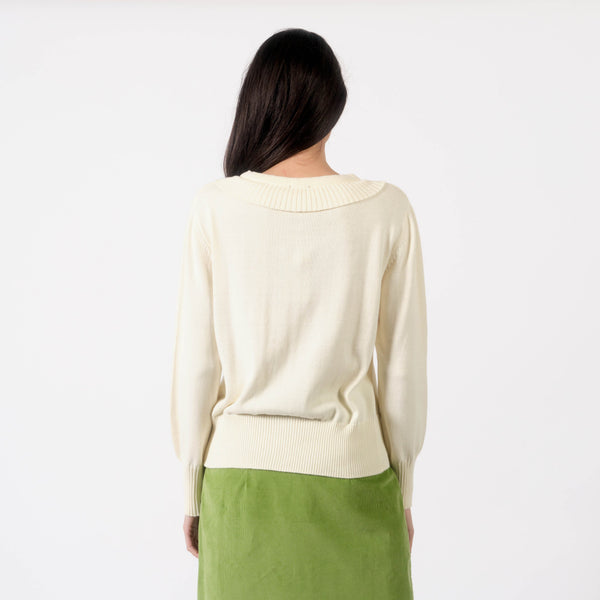 Pretty Vacant Jo Cardigan Antique White - BouChic