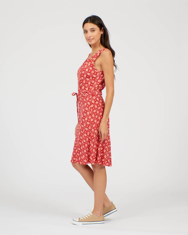 Pretty Vacant Tessa Dress Geo Red - BouChic
